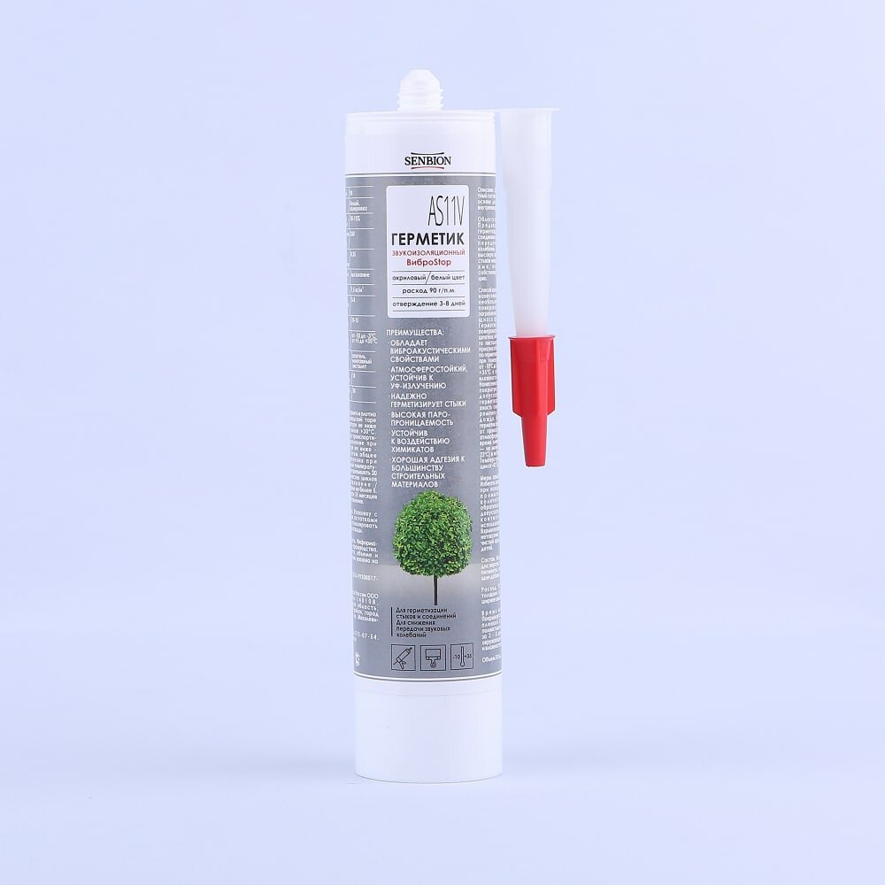 Звукоизоляционный герметик для заделки швов и трещин SENBION ВиброStop AS-11 V