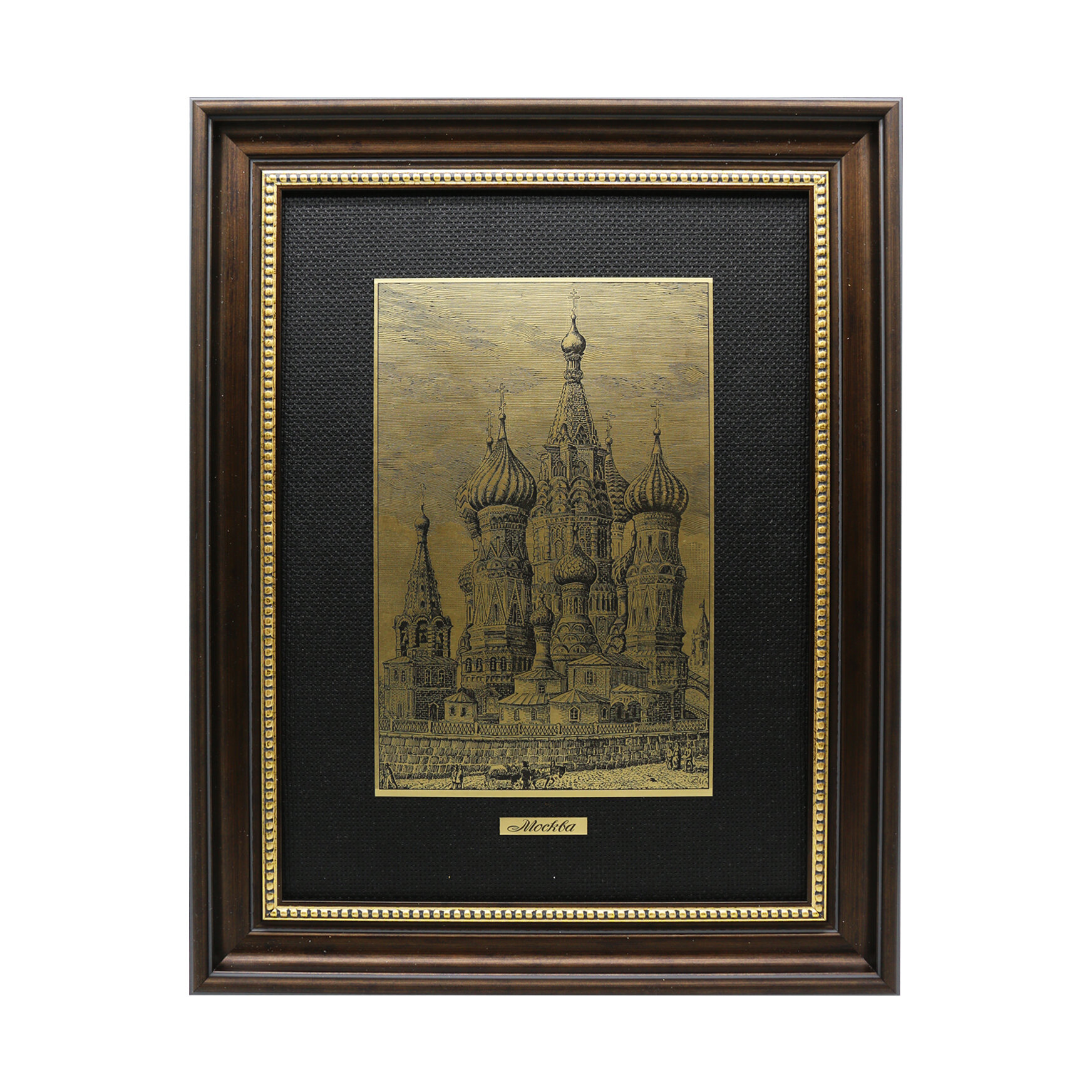 Гравюра на латуни Старая Москва. Собор, 49х39 см (27622)