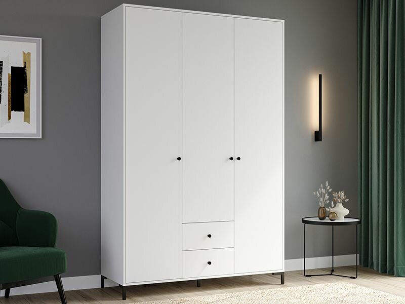 Шкаф распашной для одежды "Пронто 4" 135х210х52 Белый