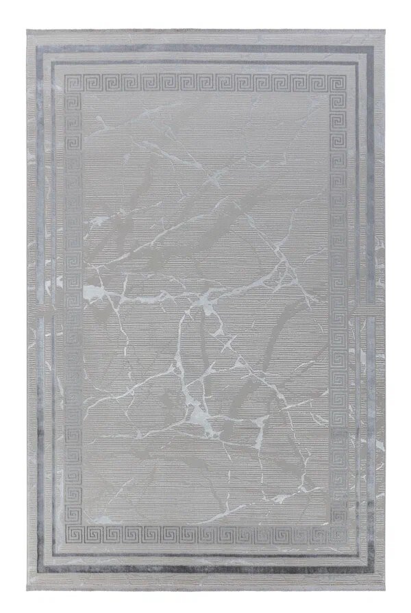 Ковер турецкий на пол в гостиную в спальню 80х150 см белый современный ворс 10 мм 294132 Kover-Russia