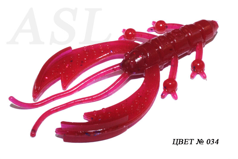Силиконовая приманка ASL "Рак" цвет №034, L- 5см (2"), 5шт/уп