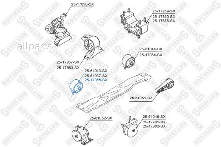 STELLOX 2517865SX подушка двигателя передняя!\ Suzuki Liana RH413/RH416/RH418 2001-2008