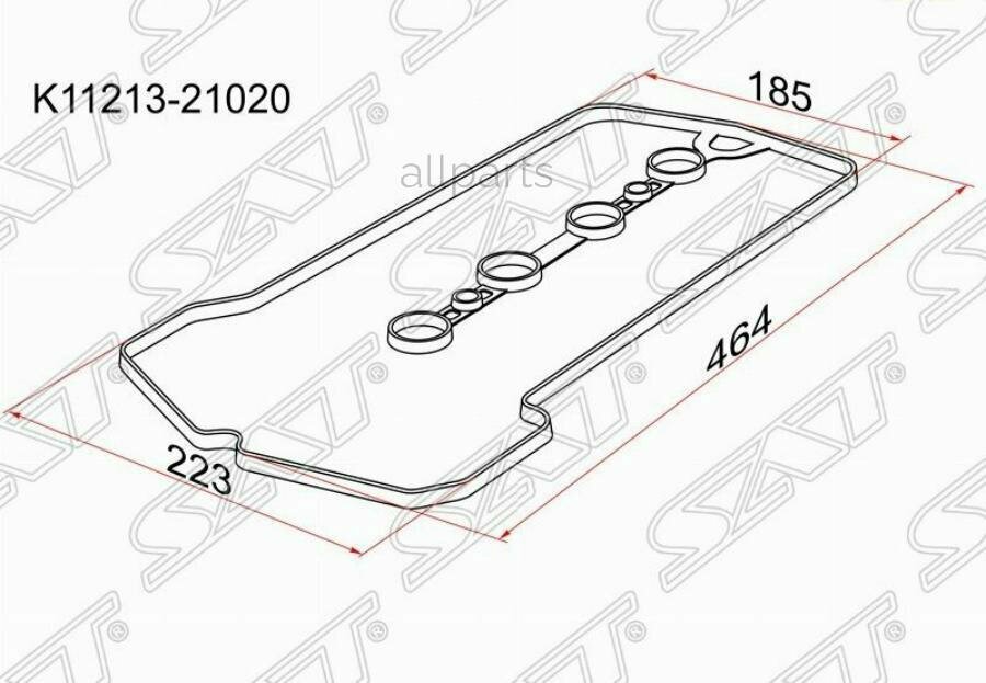 SAT K11213-21020 Прокладка клапанной крышки Toyota Allion (T260) 07-21 / Corolla 00-13 1NZFE
