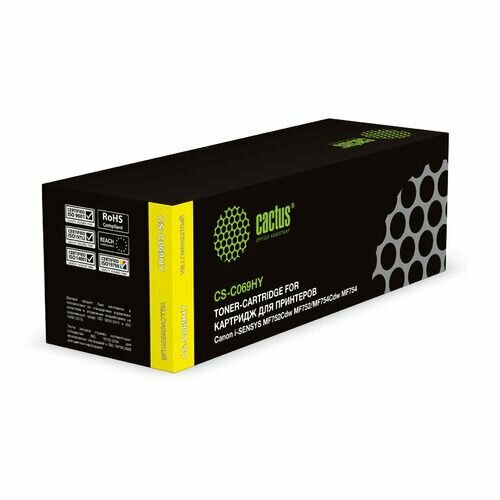 Картридж Cactus CS-C069HY, 069H, желтый / CS-C069HY