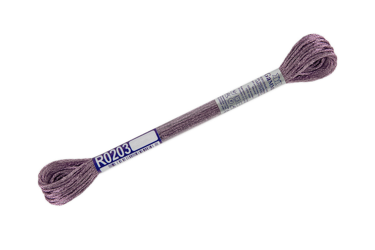 Мулине "Gamma" 100% вискоза 8 м R0203 сиреневый