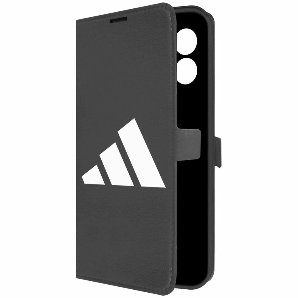 Чехол-книжка Krutoff Eco Book для Honor X8a Adidas (Адидас) (черный)