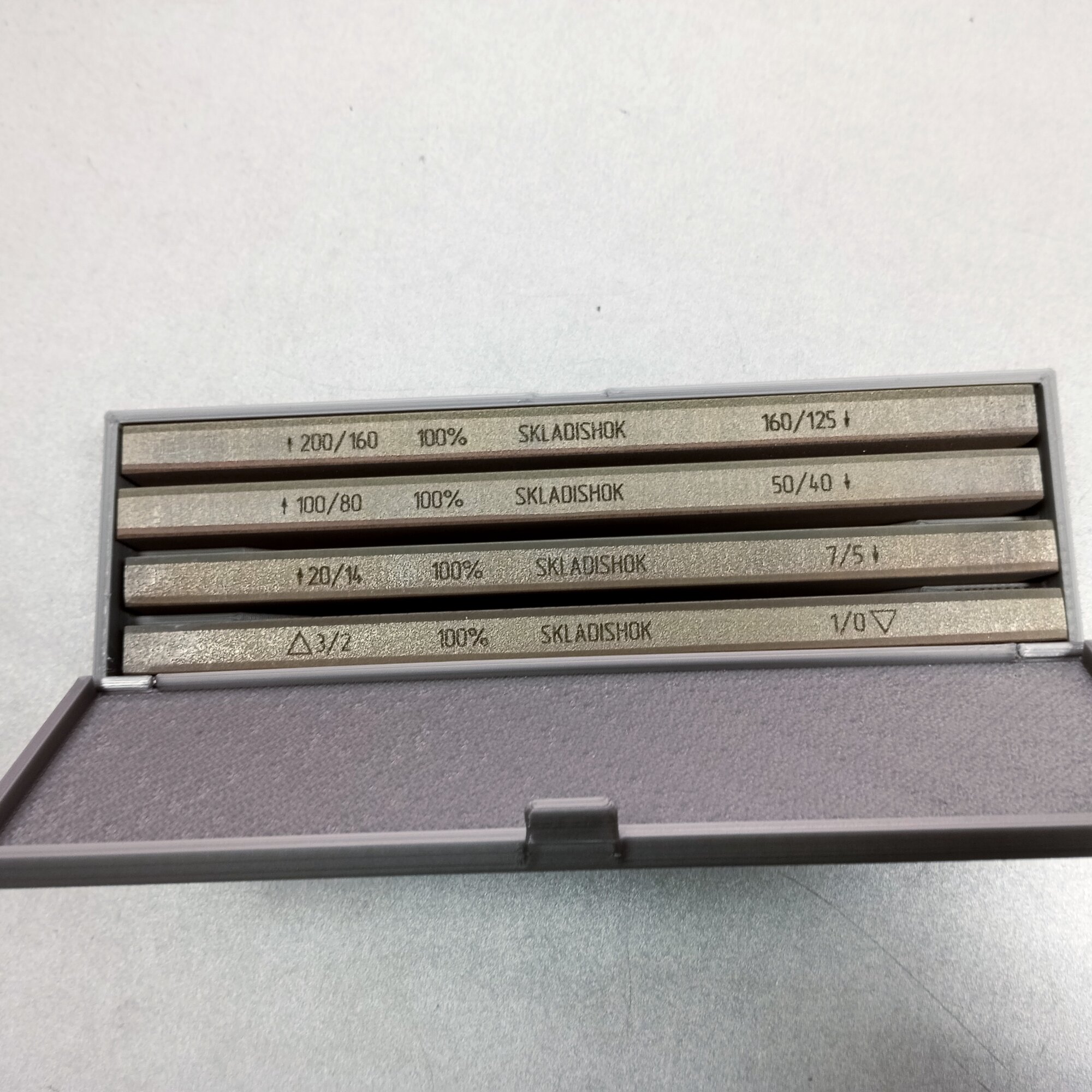 Алмазные двусторонние бруски (Венев) Набор 4-ШТ 25Х10Х200 ММ 100% алмаза (Венев)