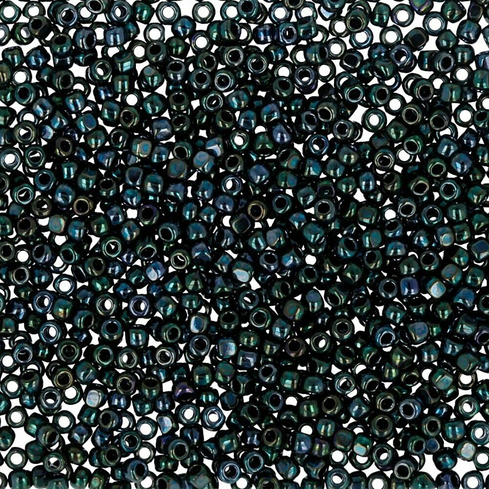 Бисер TOHO 15/0, Charlotte, №1, 1,7 мм, 5х5 г, №0089, темно-зеленый