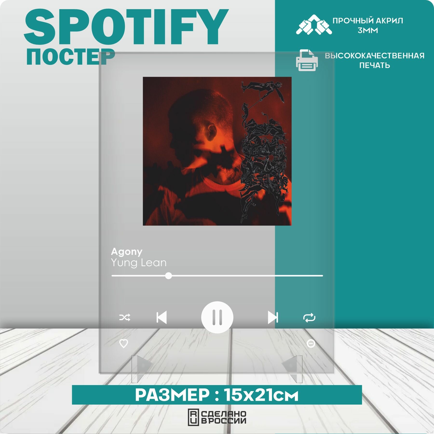 Spotify poster постер трек Yung Lean Agony