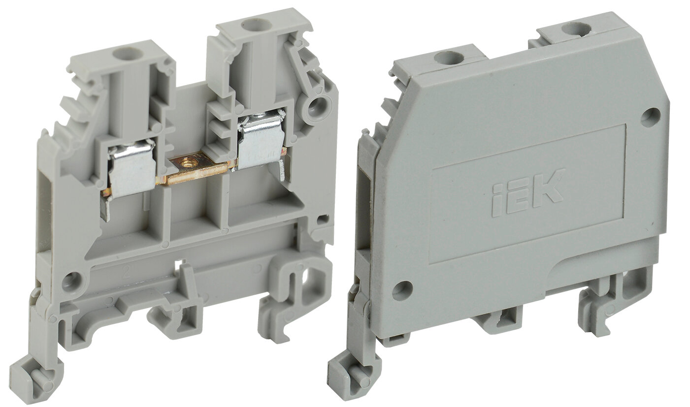 Клемма ЗНИ-2.5 мм. кв. серая без маркировки IEK YZN10-002-K03