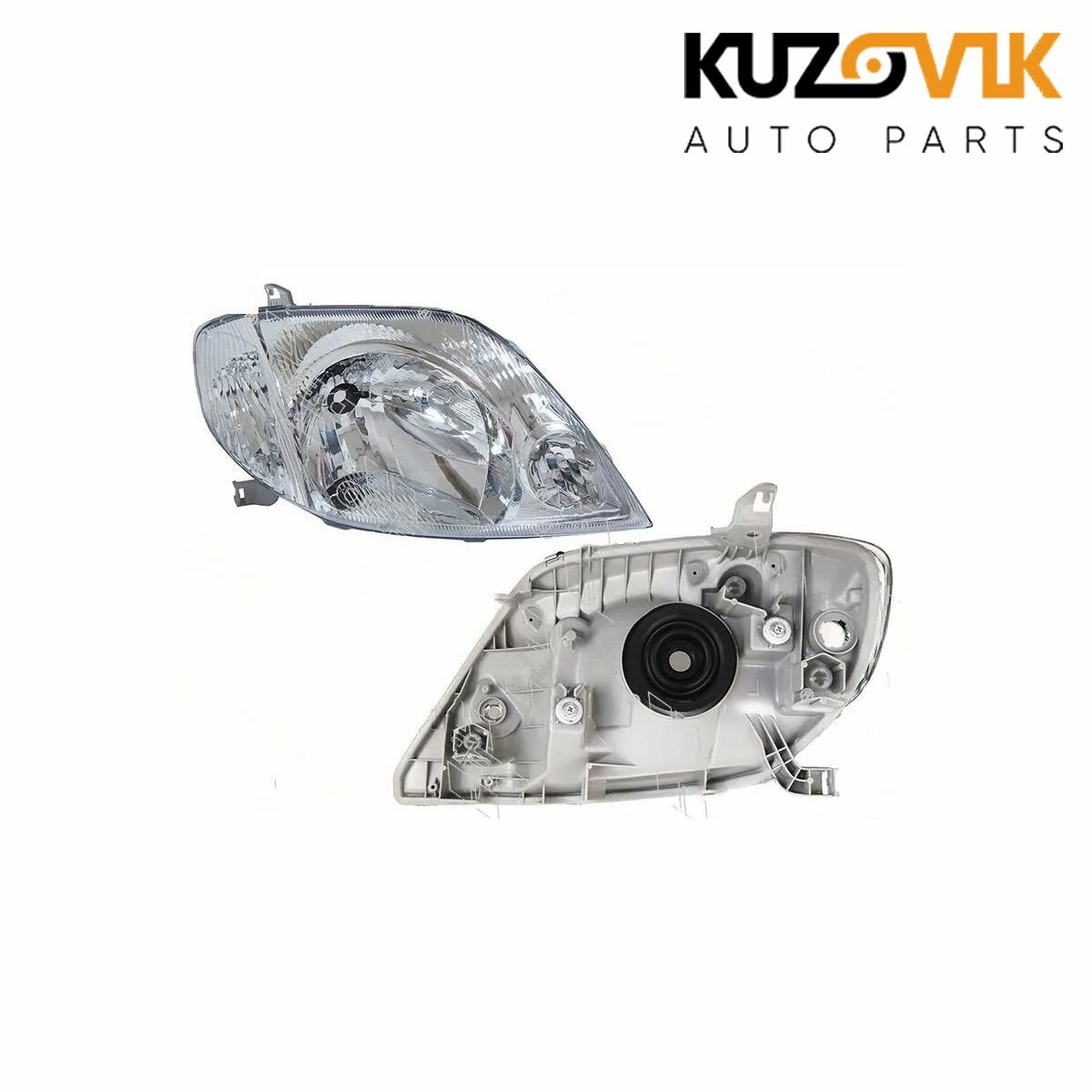 Фара правая для Тойота Королла Toyota Corolla E120 (2000-2002) седан хром