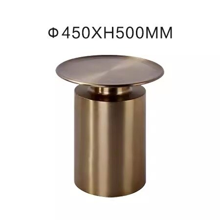 Кофейный столик из металла в стиле Pillar Coffee Table (бронзовый высокий 45*50 см)