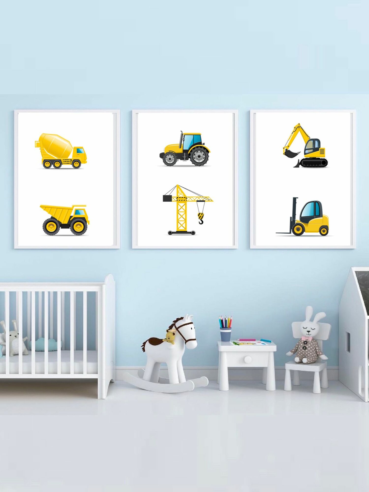 Постеры плакаты на стену детские 30/40 см, постеры для мальчика сына, постеры картины с машинками спец техника