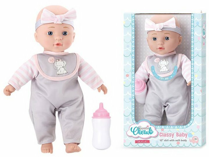 Пупс(30см) Baby на батарейках(звук) с аксессуарами в коробке