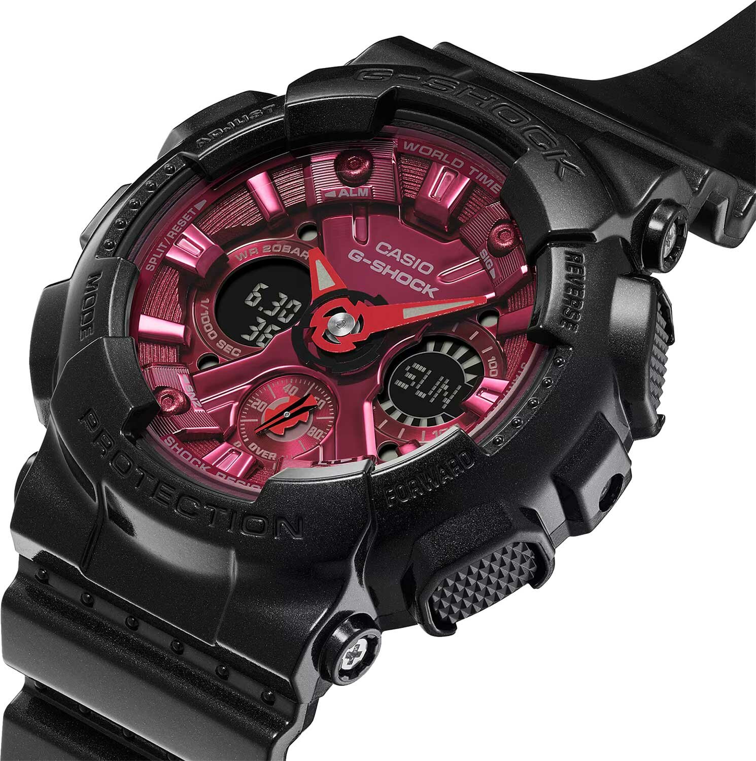 Наручные часы CASIO G-Shock, фиолетовый, черный — фото 1