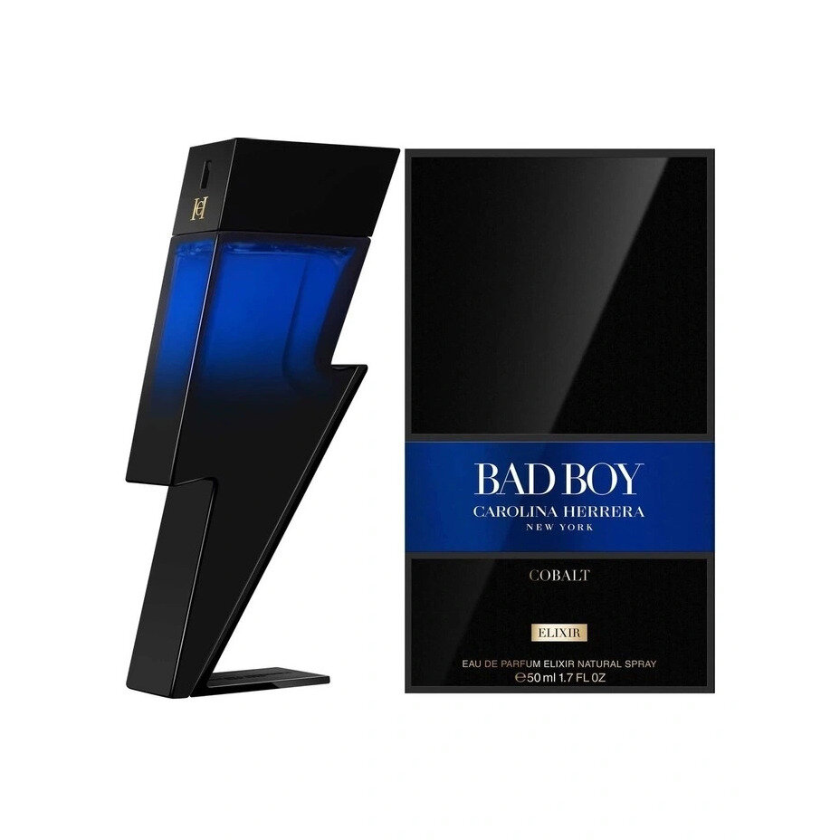 Парфюмерная вода для мужчин Carolina Herrera Bad Boy Cobalt Elixir 50 мл / Духи Каролина Херрера Бэд Бой Кобальт Эликсир