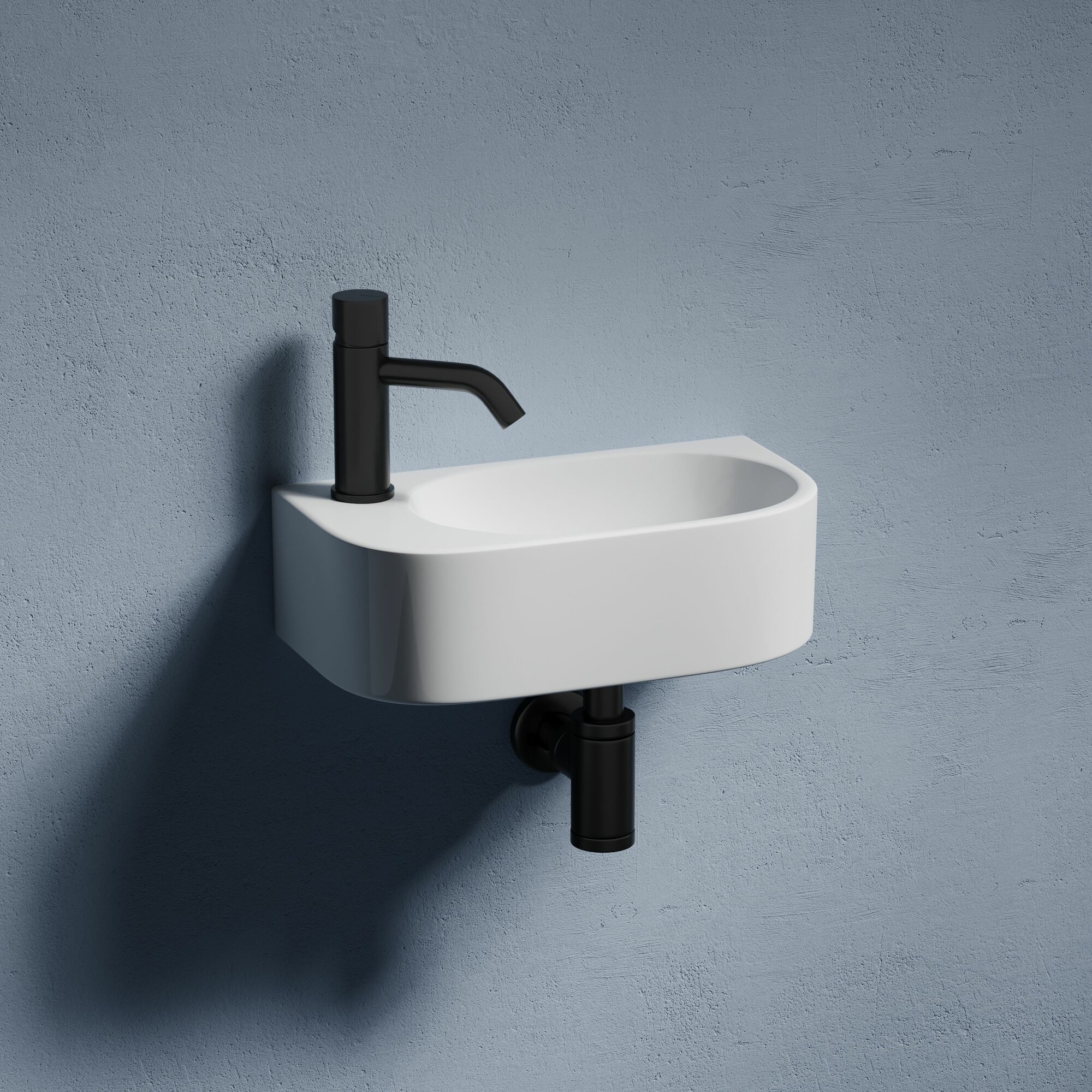 Раковина подвесная Ceramicanova Element CN6066R 40,9×22,4 см, белый санфарфор — фото 1
