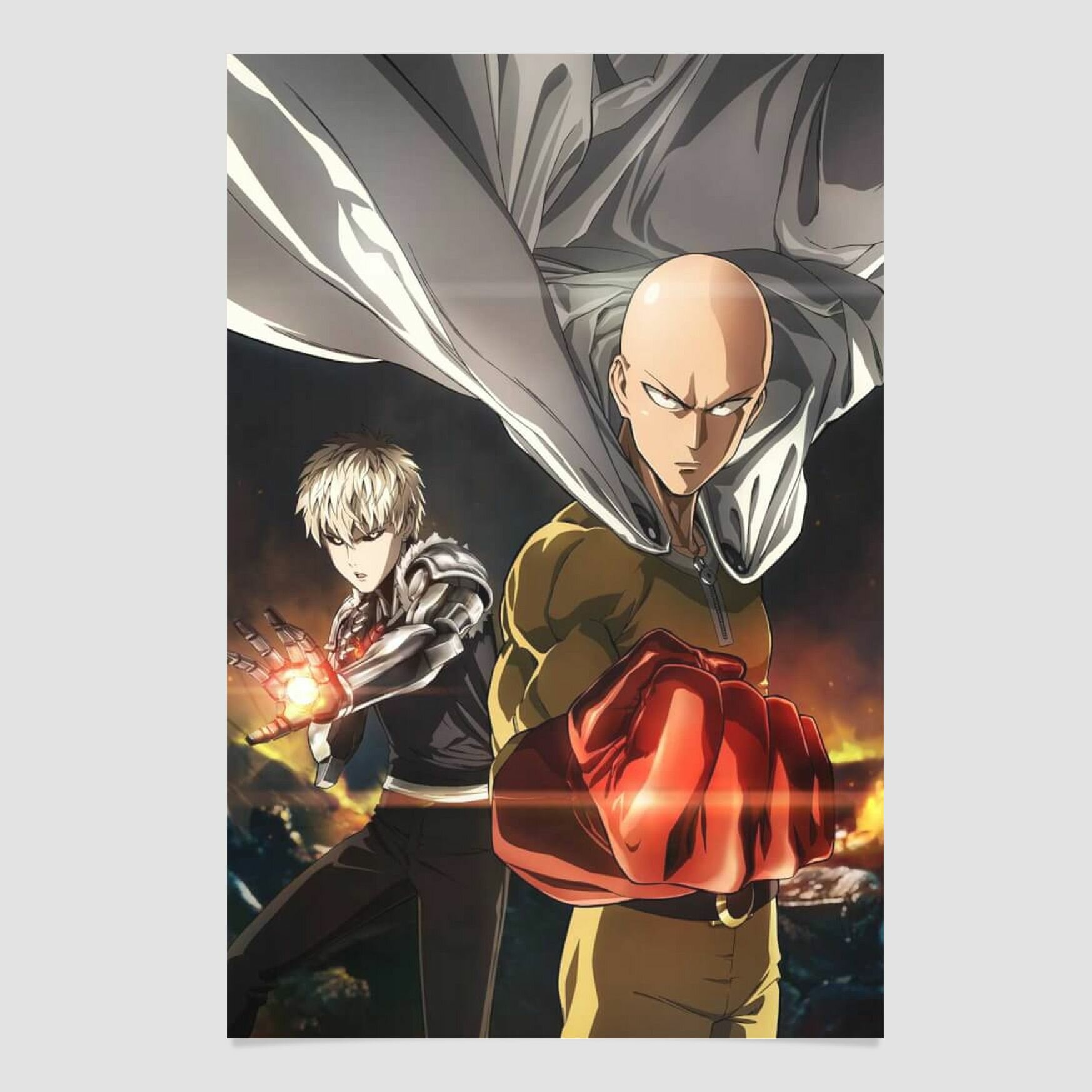 Интерьeрный постер (плакат на стену) аниме Ванпанчмен - 40x60 см. - от Poster4me