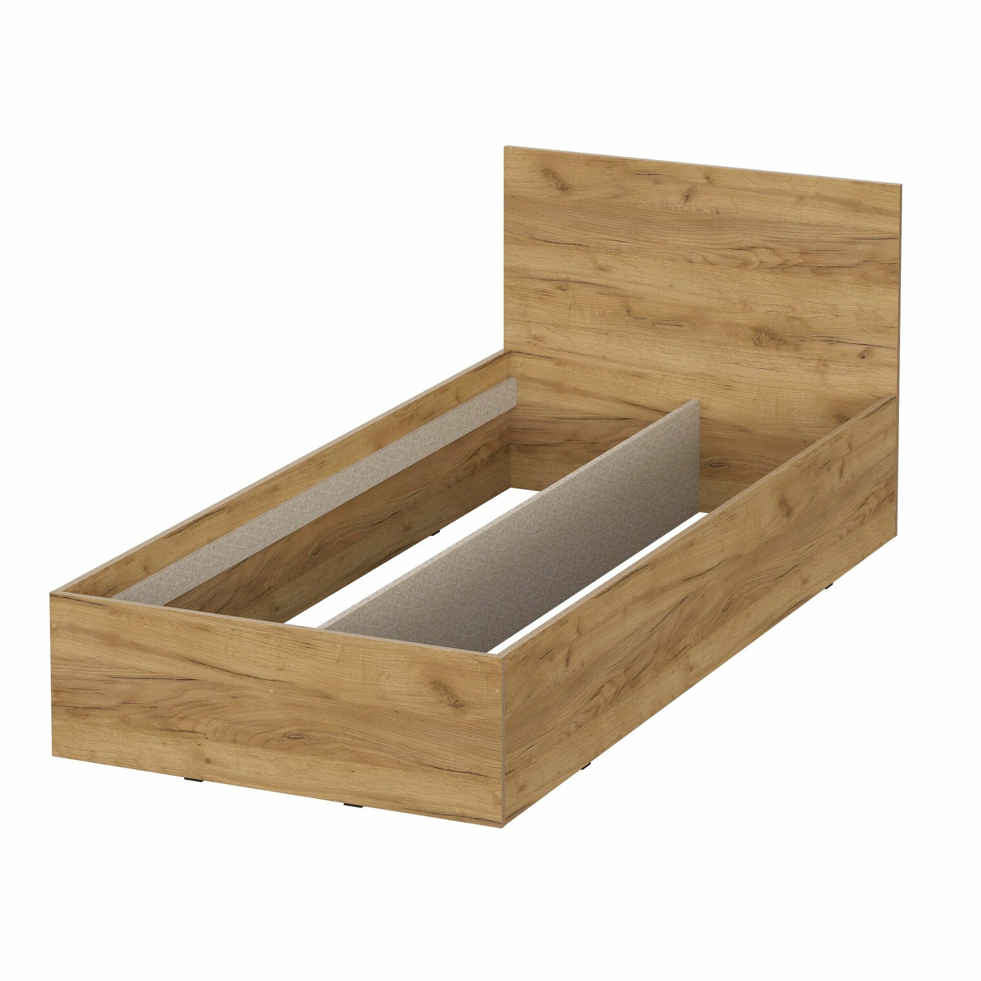 Каркас односпальной кровати "МСП-1 0,9м", без основания, Дуб золотой, ЛДСП