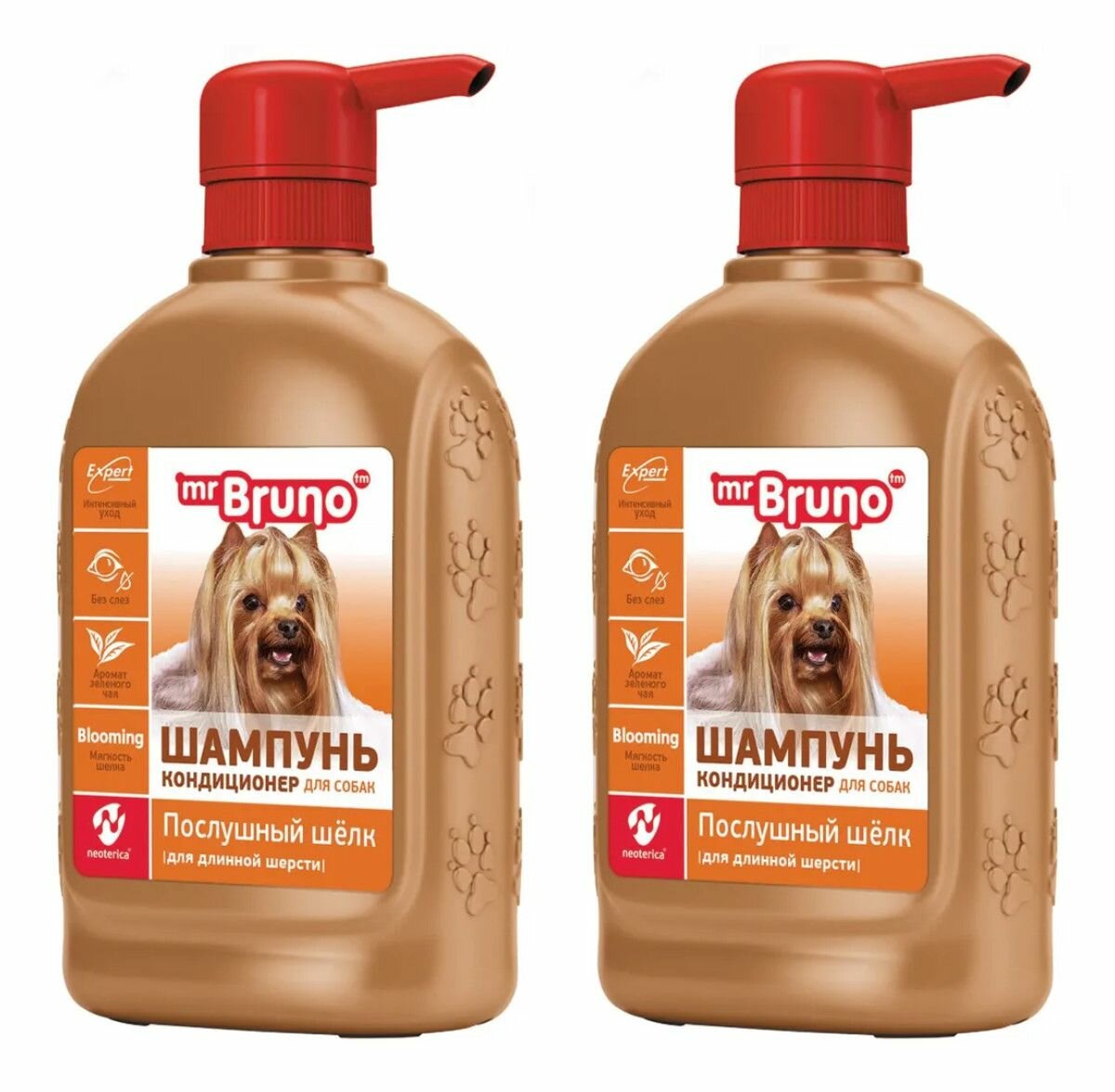 Mr. Bruno Шампунь-кондиционер для собак Послушный шелк, 350 мл, 2 штуки