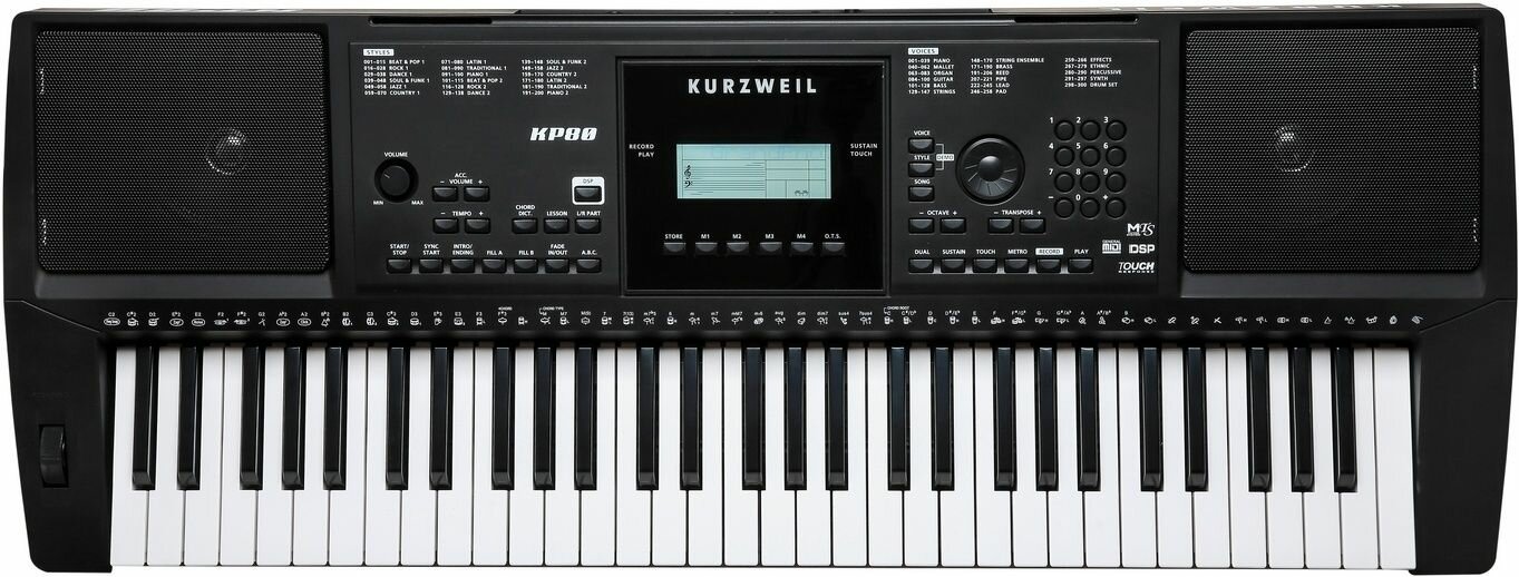 Синтезатор KURZWEIL KP80 LB, 61 клавиша, полифония 32, цвет чёрный
