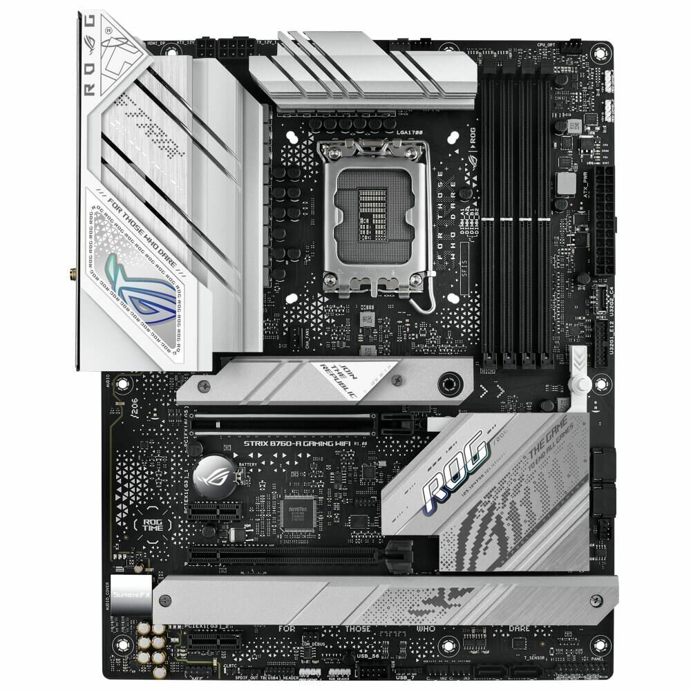 Материнская плата ASUS ROG STRIX B760-A GAMING WIFI LGA1700 ATX 4xDDR5 2xPCIEx16 2xPCIEx1 3xM.2 2xUSB-C DP HDMI 2.5GLAN Wi-Fi 6Е
