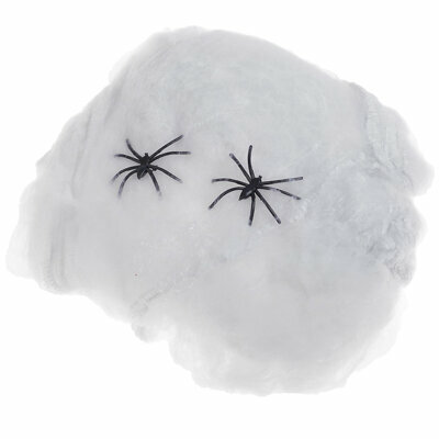 Паутина белая с 2 пауками 1х1м/G