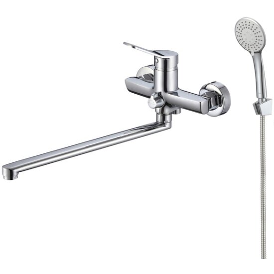 Смеситель для ванны Milardo с длинным изливом, глянцевый хром, Enjoy, , (ENJSB00M10)