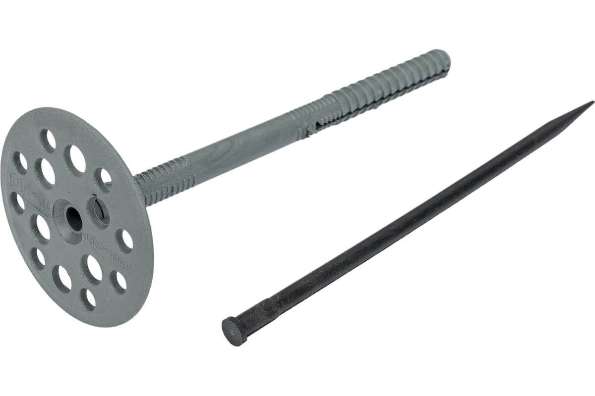 Дюбель для теплоизоляции с пластиковым гвоздём 10х160, 50 шт, пакет Tech-Krep 101712