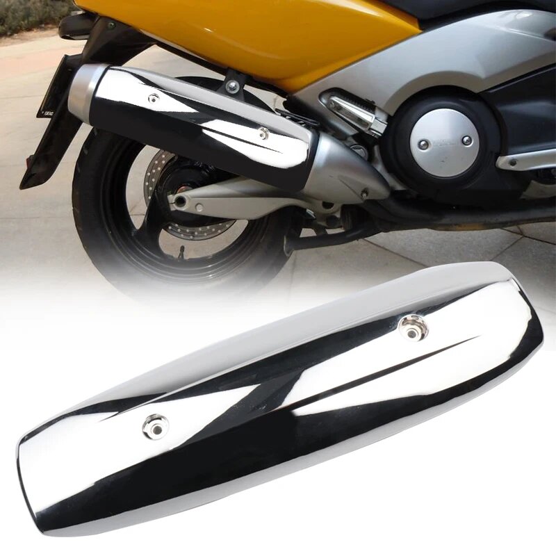 Чехол для глушителя мотоцикла TMAX500 T-MAX500 TMAX 500 Tmax500 2001-2005, хромированный протектор выхлопной трубы, защита от нагрева