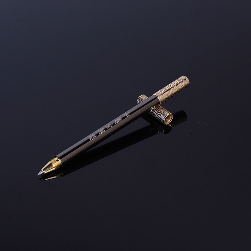 Ручка-обруч "Креативная", с гравировкой, золотая, гелевая, подарочная