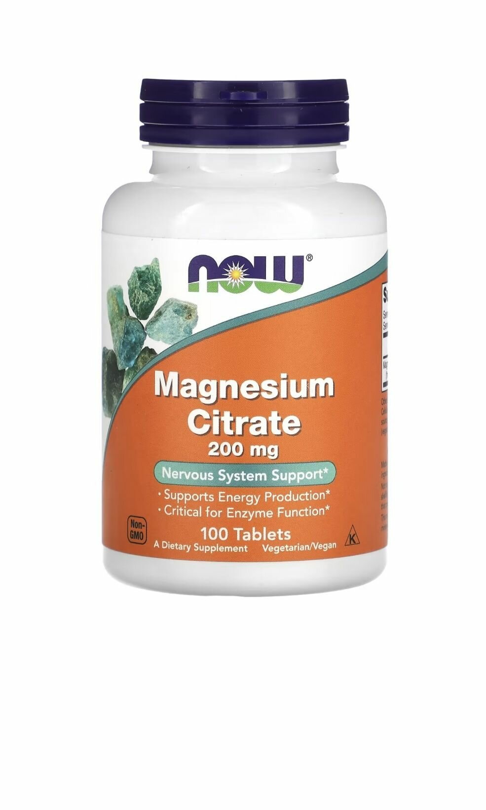 Магний Цитрат NOW Magnesium Citrate 200 mg 100 таблеток