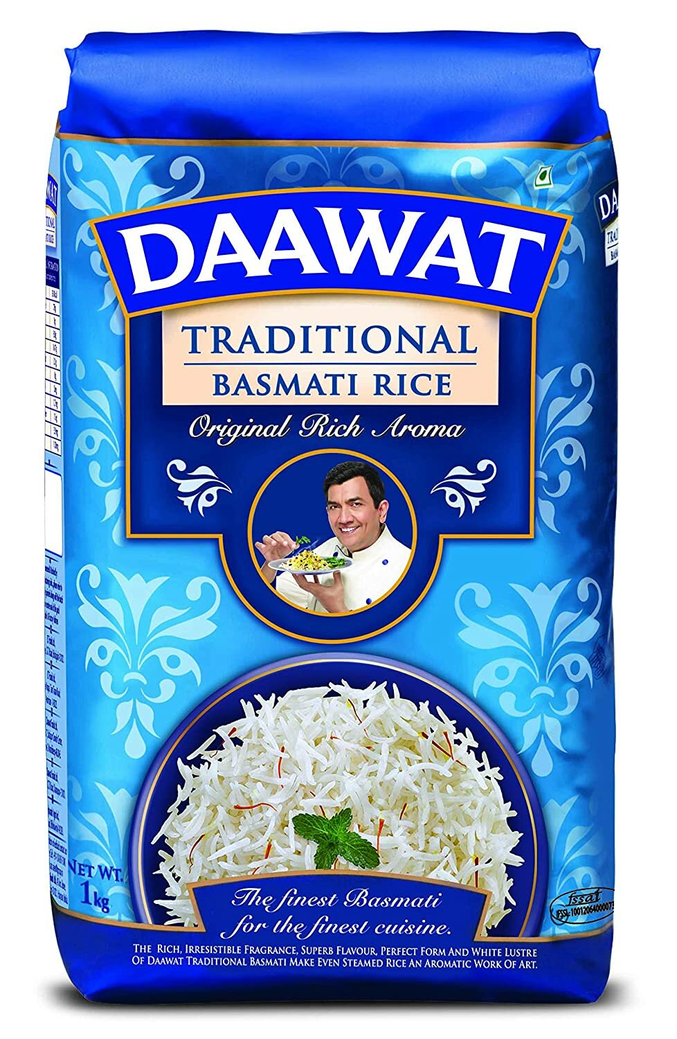 TRADITIONAL Basmati Rice, Original Rich Aroma, Daawat (традиционный басмати рис, Оригинальный насыщенный аромат, Даават), 1 кг.