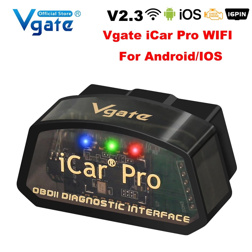 Vgate iCar Pro ELM327 V2.3 Для VW Для Skoda OBD 2 OBD2 Автомобильный диагностический сканер WIFI