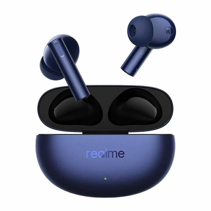 Realme Наушники беспроводные с микрофоном realme Buds Air 5, Bluetooth, USB Type-C, голубой USB Type-C голубой