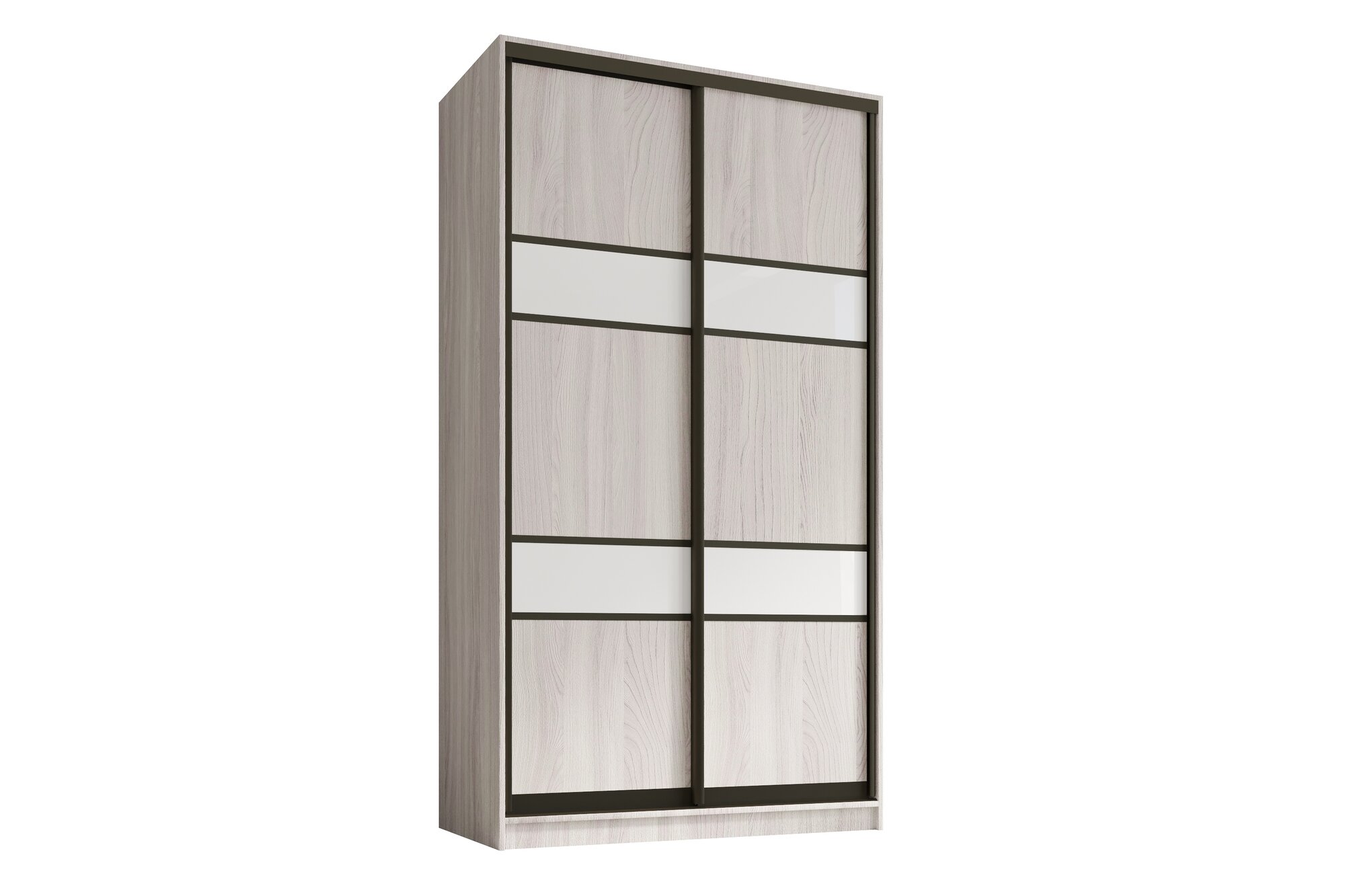 Шкаф-купе Каппи 2 80-45-240 ясень шимо светлый профиль коньяк наполнение платье