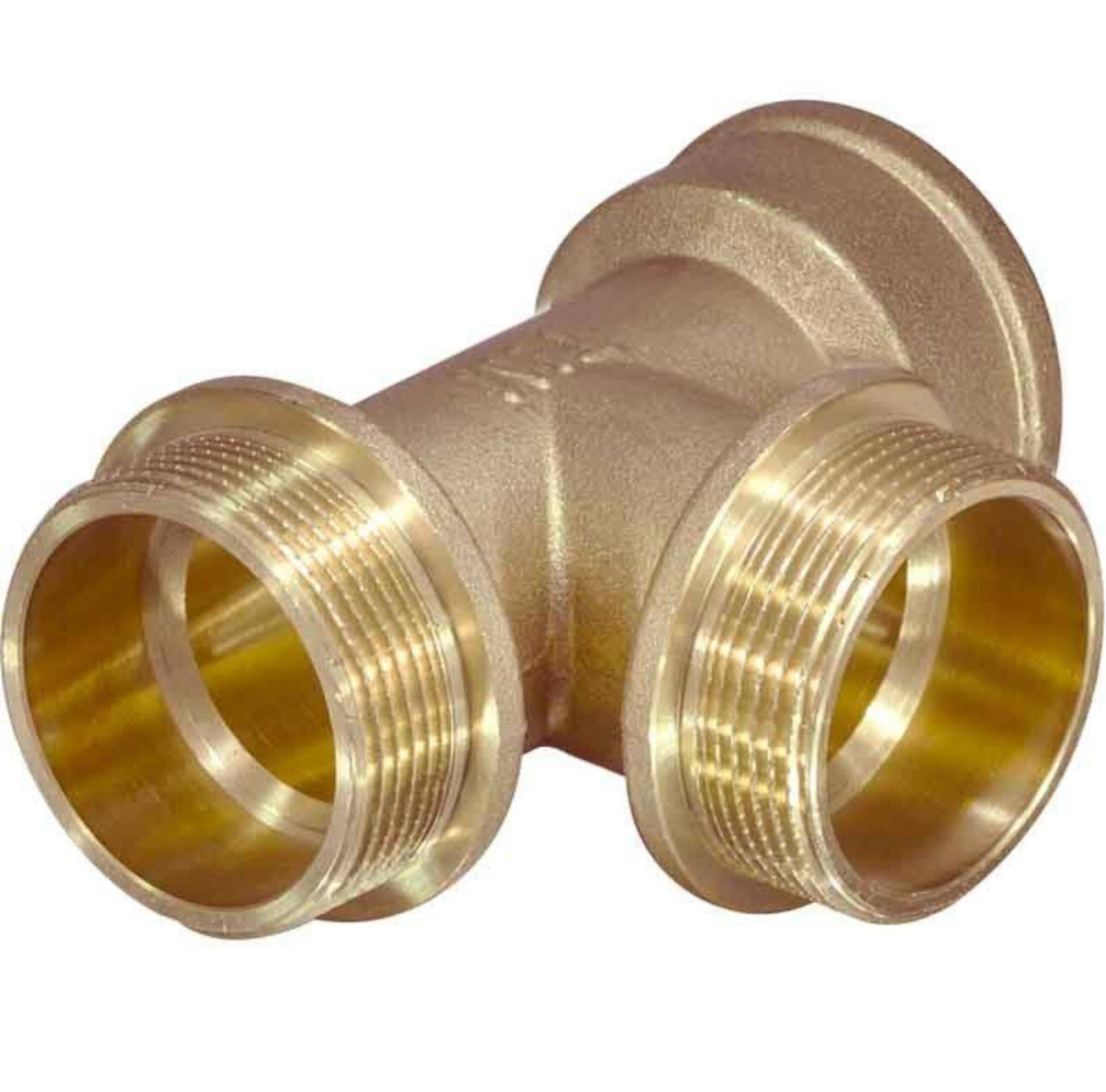 Тройник переходной латунный 1/2" штуцер / штуцер / гайка TIM TMMF222