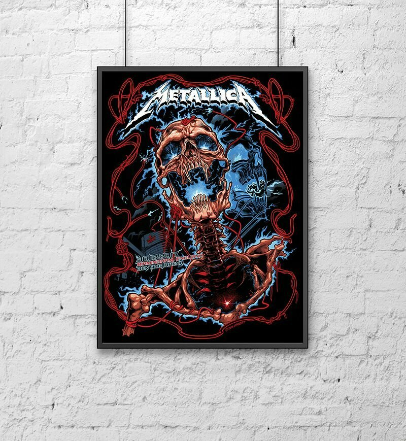 Постер для интерьера на стену (30х40 см). Группа Metallica, анонс тура