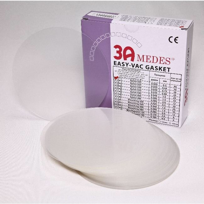 Пластины EV Gasket Splint 020 ( 125*0,5мм) 40шт, круглые, для изготовления ортодонтических шин