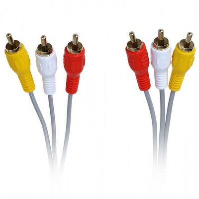 Кабель соединительный 3xRCA (M) - 3xRCA (M), 1,8 м, в пакете