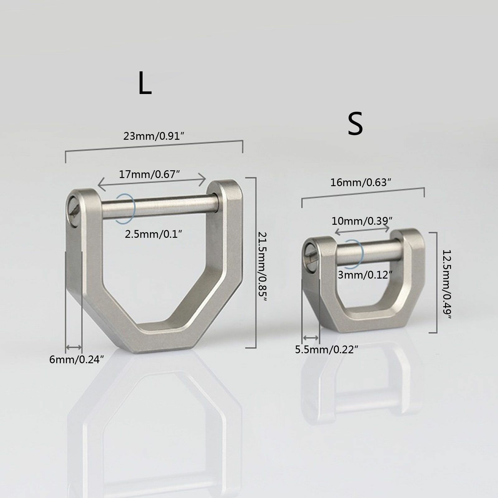 Универсальные пряжки D-образной формы для кольца из титанового сплава D-образный металлический обруч, пряжка-подкова, сделай сам, кожаные ремесленные кошельки