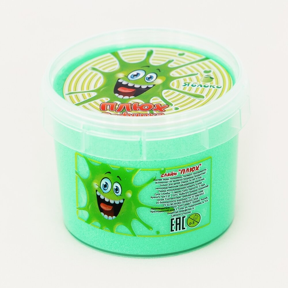 Слайм плюх Зефирка яблоко контейнер 120г