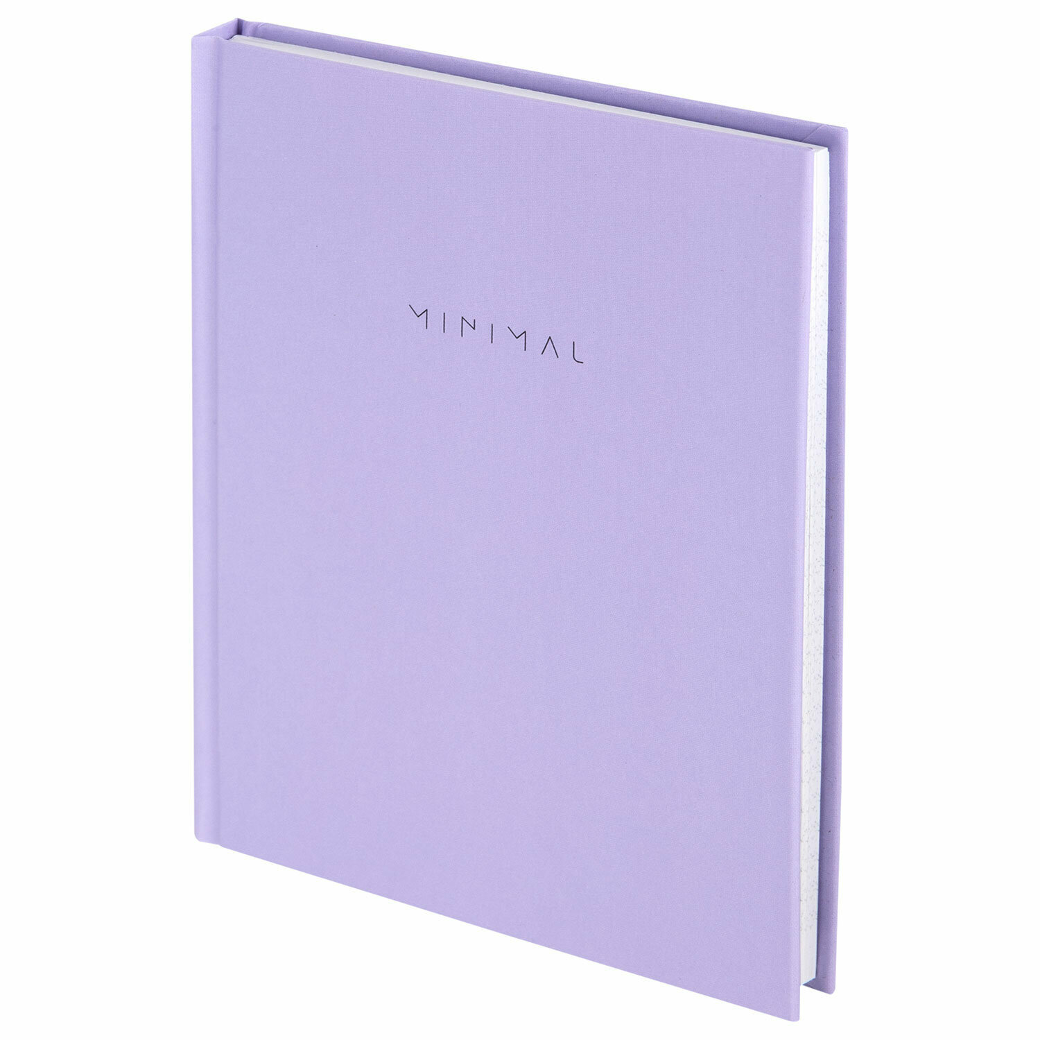 Блокнот малый формат 110х147 мм, А6, 80 л, твердый, клетка, BRAUBERG "Minimal", сиреневый, 116448