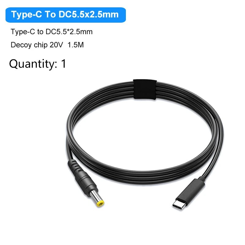 USB Type C к DC5525 адаптер питания для паяльника Type C to DC5525 X1