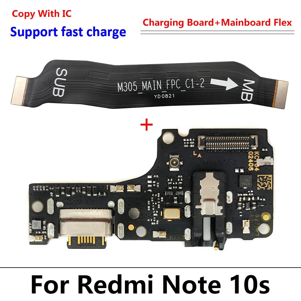Charging Board+Mainboard Flex для Redmi Note 10S With IC