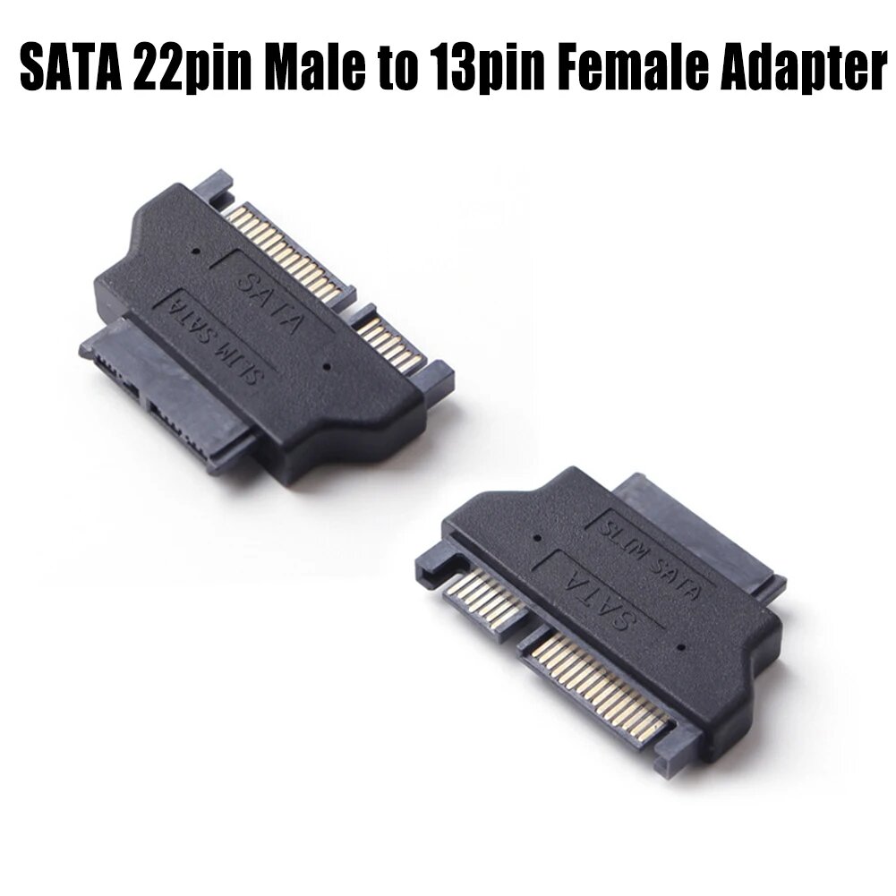 Slimline SATA AdapterATA 7+15 22-контактный разъем «папа» на тонкий 7+6 13-контактный разъем «мама» для настольного ноутбука HDD CD-ROM