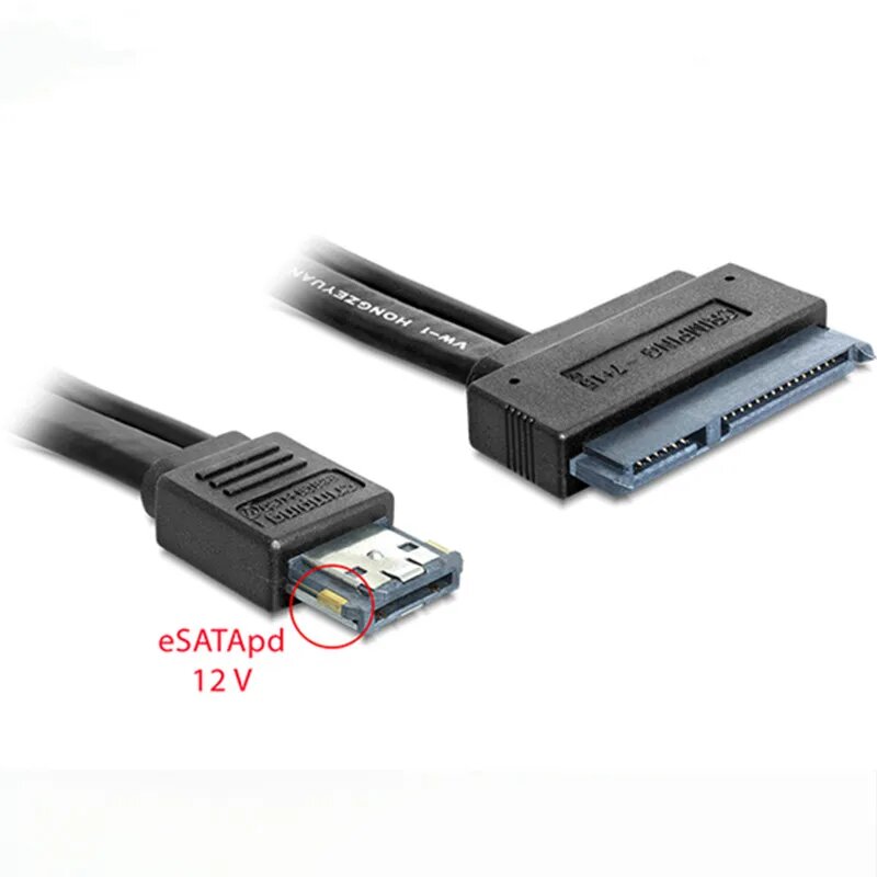 USB eSATA eSATAp кабель питания для 2,5" HDD/SSD 0,3 м, esata usb 12v