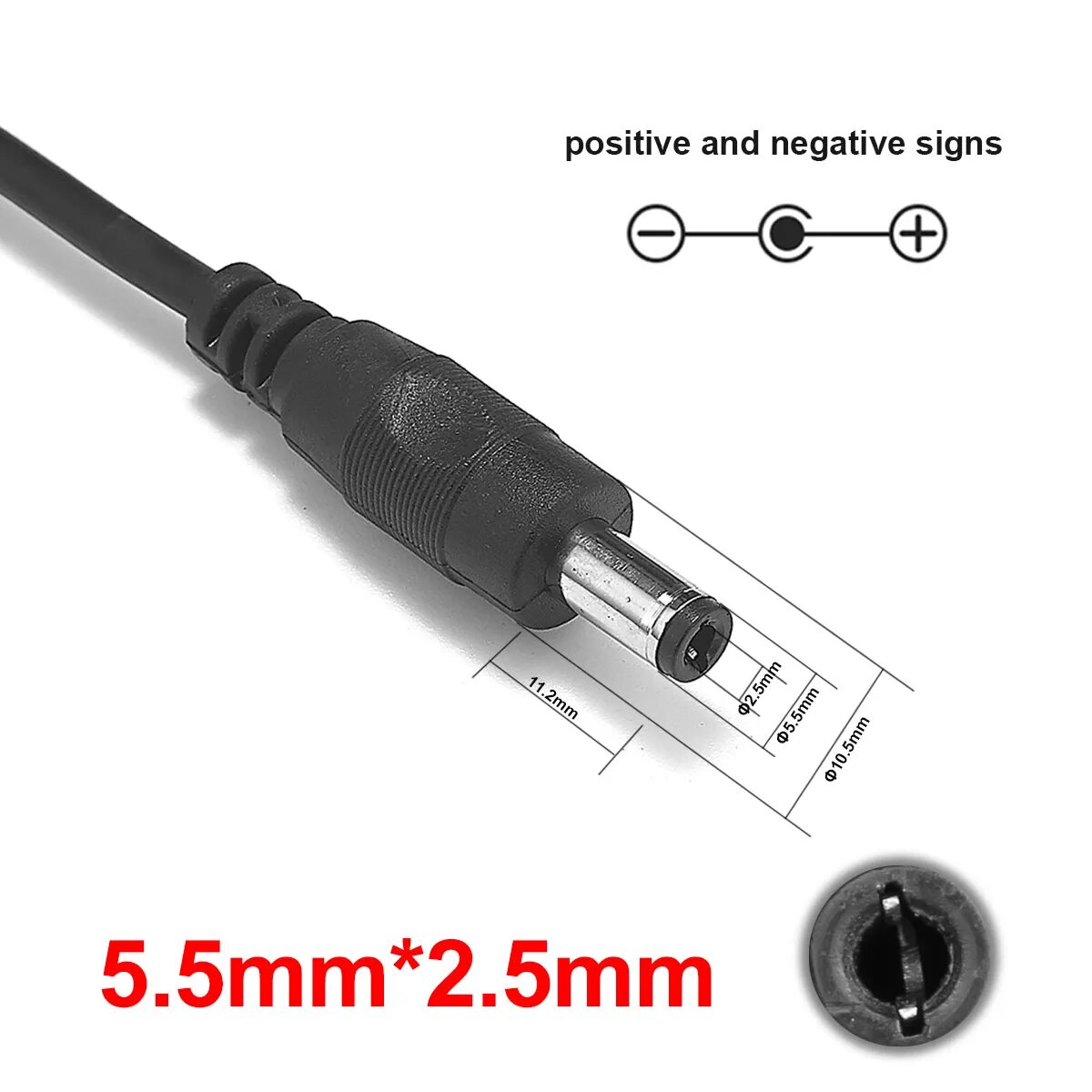 Удлинитель кабеля питания DelightFire DC connector extension cable 1pcs, 0.5m, 5.5mm x 2.5mm