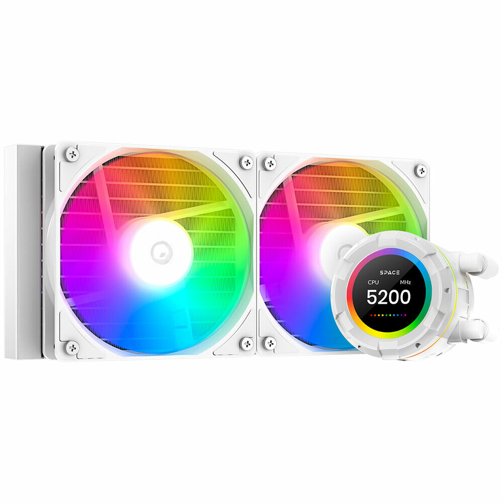 Вентилятор Cooler ID-Cooling SL240 XE WHITE /LCD SCREEN /300W /all Intel /all AMD
