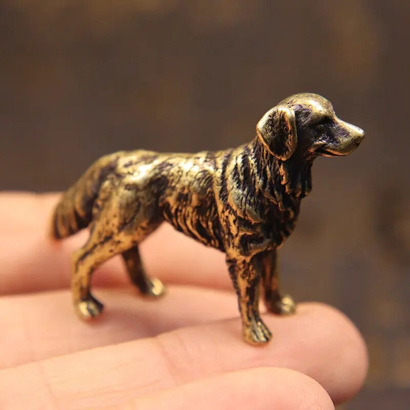Медные статуэтки собаки